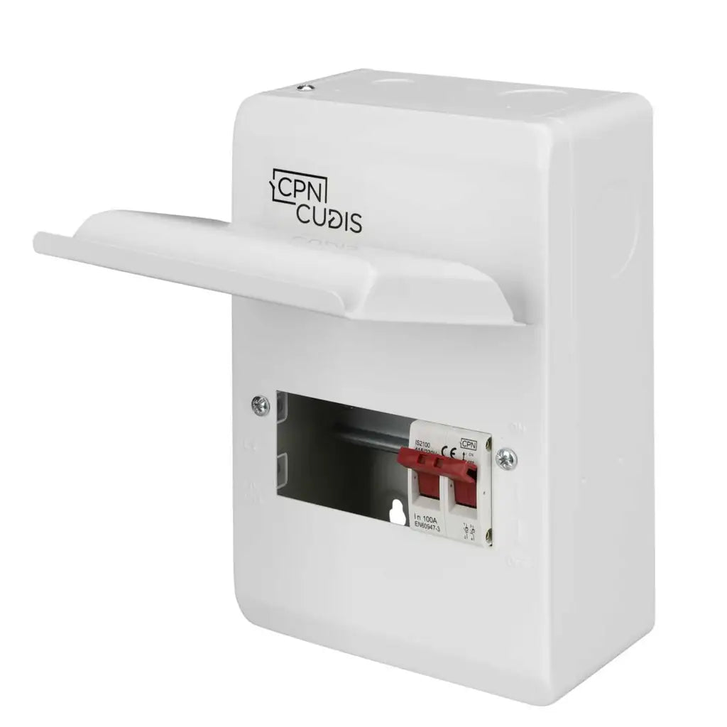 Lumo 4 Way Metal Clad Consumer Unit w/ 100A Isolator — Derby Firelec Ltd